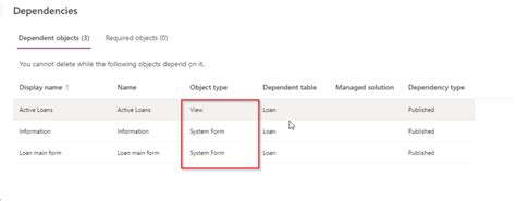 how to check dependencies of a component inside a solution in power