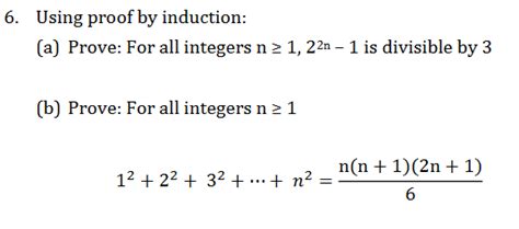 Solved Using Proof By Induction A Prove For All Integers Chegg