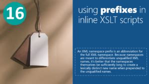 Using Prefixes In Inline XSLT Scripts