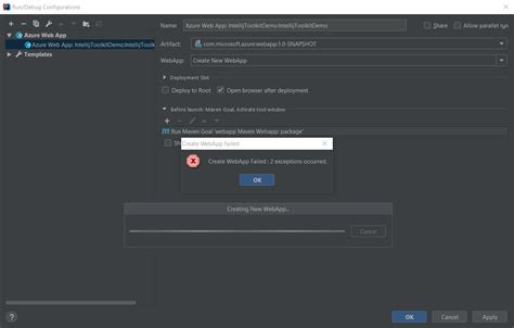 Intellij Reportedbyuser Azure Create Web App Exceptions Can Crash