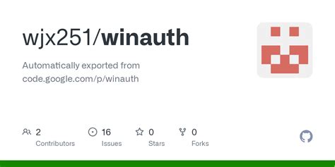 Github Wjx251 Winauth P Winauth