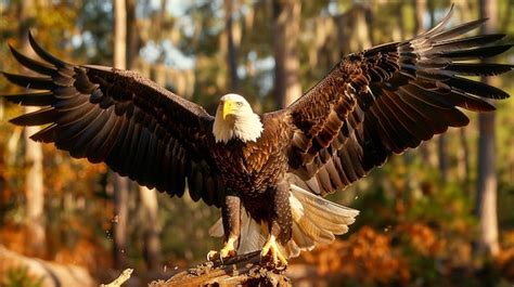 Premium Photo Photo Of A Regal Bald Eagle Soaring With Fierce Grace