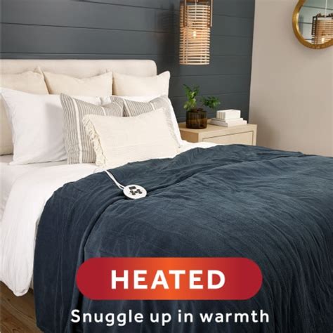 Sunbeam Heated Blanket Blue Twin Kroger