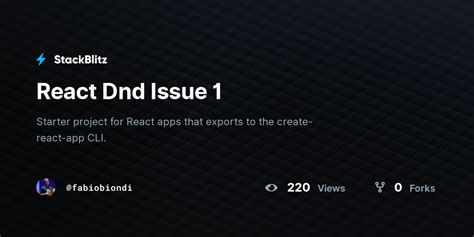 React Dnd Issue 1 Stackblitz