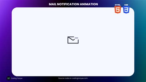 Mail Notification Animation Using Html And Css Coding Torque