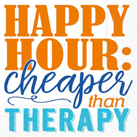 Cheaper Than Therapy Cocktail Napkin Boston International