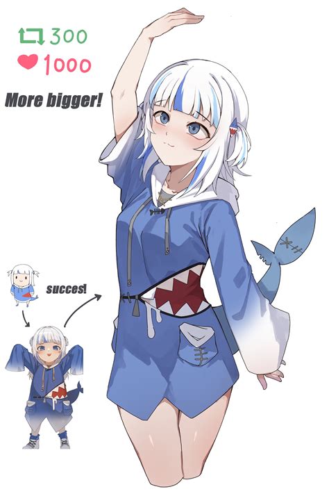 Gawr Gura And Gawr Gura Hololive And More Drawn By Iver Reviolet