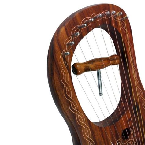 Rosewood Lyre Harp 10 Strings Scottish Kilt Collection