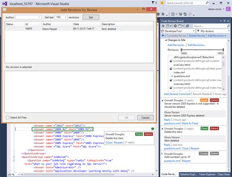 Review Assistant Main Window Devart Review Assistant Is A Code Review Plug In For Visual