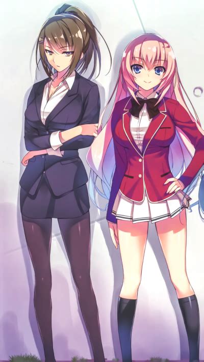 Anime Classroom Of The Elite Honami Ichinose Sae Chabashira X Phone Hd Wallpaper