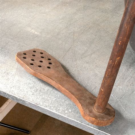 Antique Apple Butter Kettle And Wood Paddle