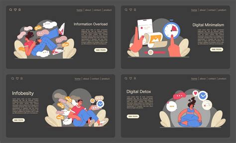 Cognitive Load Concept Flat Royalty Free Vector Image