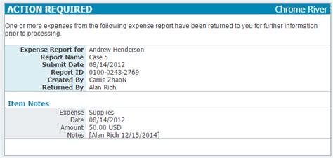Opt In To Expense Email Notifications Chrome River Help Center