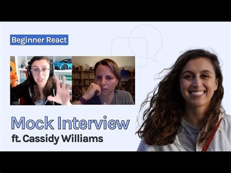 Free Video Mock React Job Interview With Cassidy Williams From Scrimba Class Central