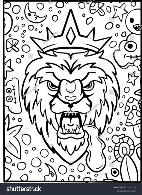 Stoner Trippy Coloring Page Fun Coloring Stock Vector Royalty Free