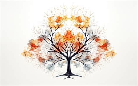 Abstract And Geometric Trees Premium Ai Generated Image