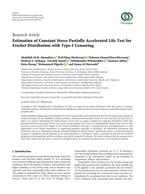 pdf estimation of constant stress partially accelerated life test for