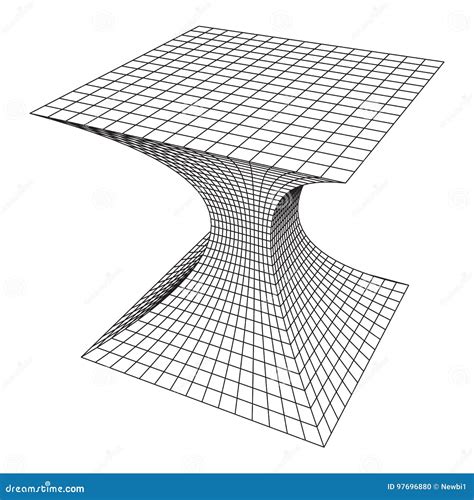 Wireframe Mesh Funnel Stock Vector Illustration Of Particle
