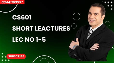 Cs601 Short Lecture I Lecture No 1 Topic 1 To 5 Shortlectures 2025 By Mr Sharjeel Youtube