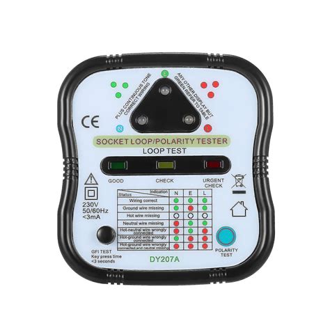 Socket Tester Mains Wiring Tester Electrical Polarity Detector Socket