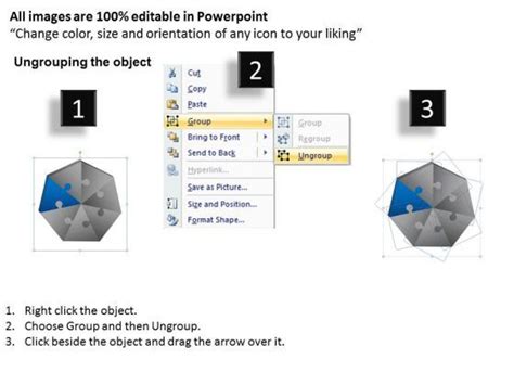 PowerPoint Template Process Hexagon Puzzle Ppt Process