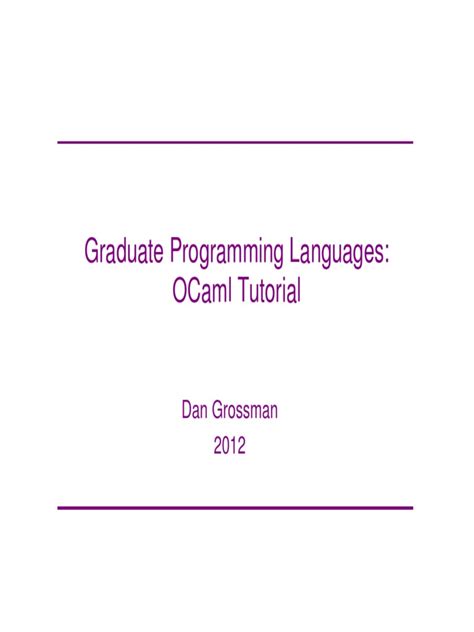 introduction to ocaml functions recursion types records and