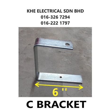2 3 4 6 Inch C Bracket For Trunking Cable Tray Use Hanging Wall Type Shopee Malaysia