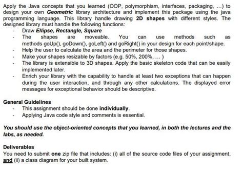 Solved As Apply The Java Concepts That You Learned Oop Chegg