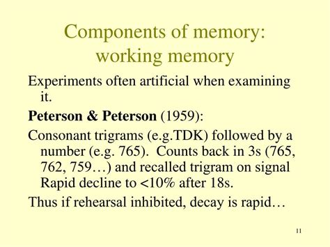 PPT Components Of Memory PowerPoint Presentation Free Download ID 2010197