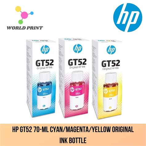 Hp Gt Ml Cyan Magenta Yellow Original Ink Bottle Shopee Malaysia