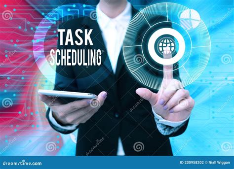 Hand Writing Sign Task Scheduling Conceptual Photo The Assignment Of