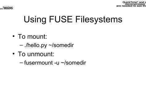 Building File Systems With Fuse Ppt Operating Systems Computer Software And Applications