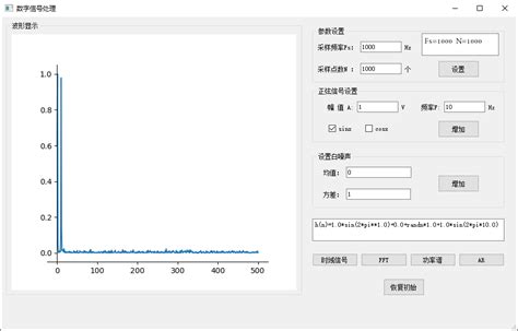 基于pythonpyqt5设计傅里叶变换fft 功率谱 Ar模型 索炜达猿创
