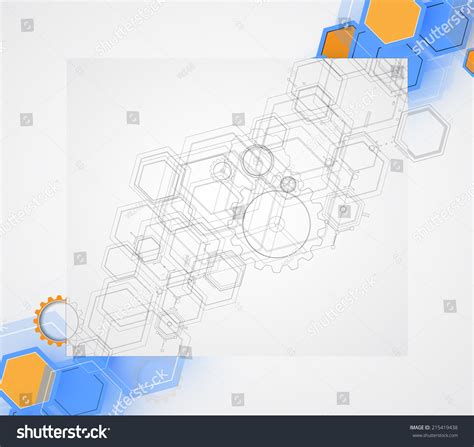 Abstract Structure Circuit Computer Cube Technology Stock Vector