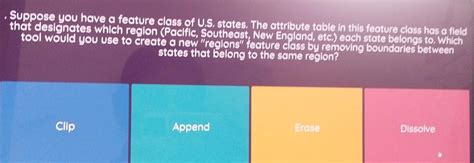 Solved Suppose You Have A Feature Class Of Us ﻿states The