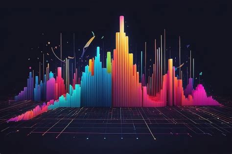 Abstract Colorful Chart Business Graphs Generative Ai Premium Ai Generated Image