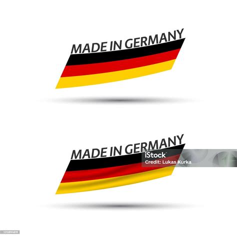 흰색 배경 독일의 국기 독일 리본에 고립 된 독일어 색으로 두 개의 현대적인 컬러 벡터 플래그 세트 기에 대한 스톡 벡터 아트 및 기타 이미지 Istock