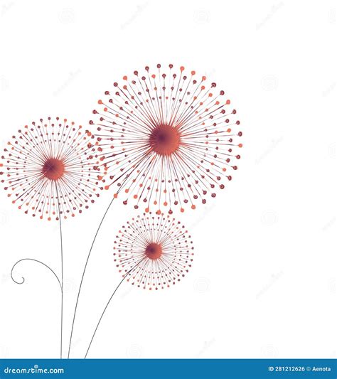 Template With Dandelions Vector Illustration Stock Vector Illustration Of Flower Sheet