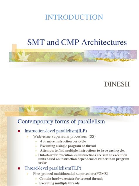 Smt And Cmp Architectures Pdf Multi Core Processor Central