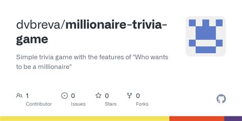 github dvbreva millionaire trivia game simple trivia game with the