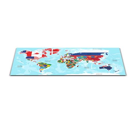 世界各国国旗地图乙烯基地毯 TenStickers