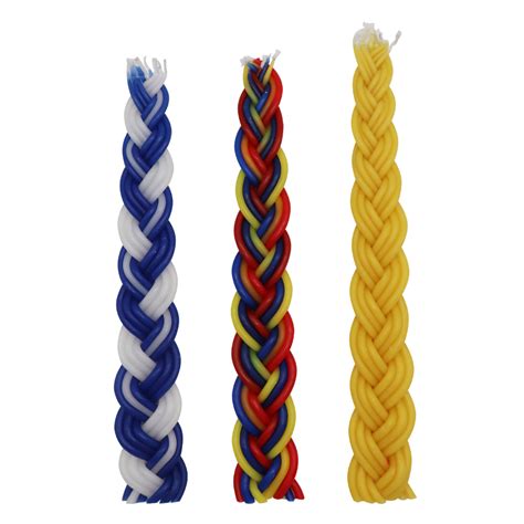 Pure Beeswax Havdalah Candle Jewish Braided Candle