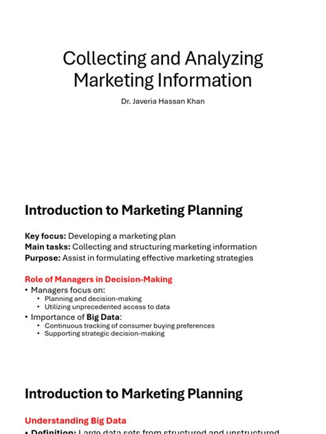Chapter 3 Collecting And Analyzing Marketing Information Pdf Marketing Analytics