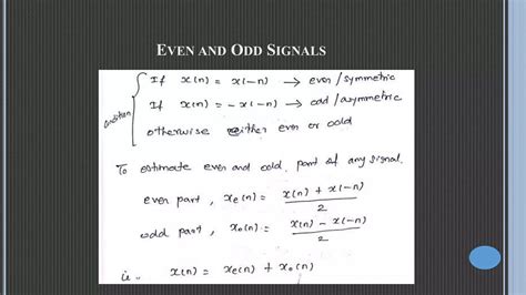 Even Odd Signals Solved Problems PPTX