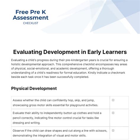 Free Assessment Checklist Templates And Examples Edit Online And Download