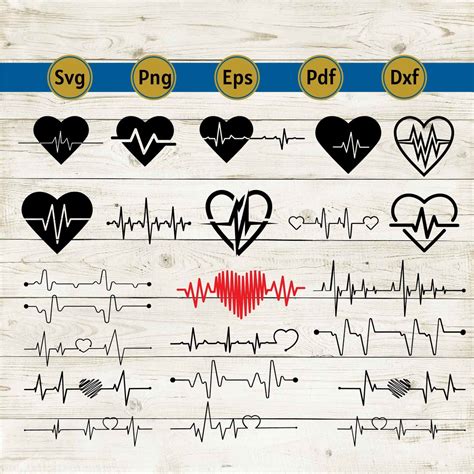 Heart Beat Svg Healthcare Svg Ekg Svg Cardiogram Pulse Stethoscope