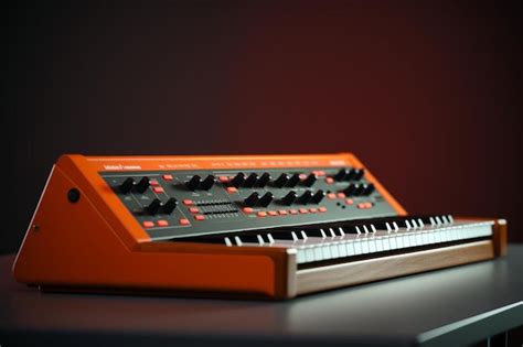 Premium AI Image A Red Keyboard With A Black And White Keyboard On A Table