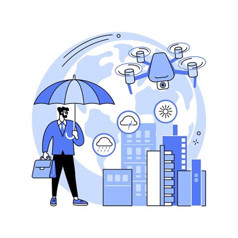 Premium Vector Meteorology Drones Abstract Concept Vector Illustration