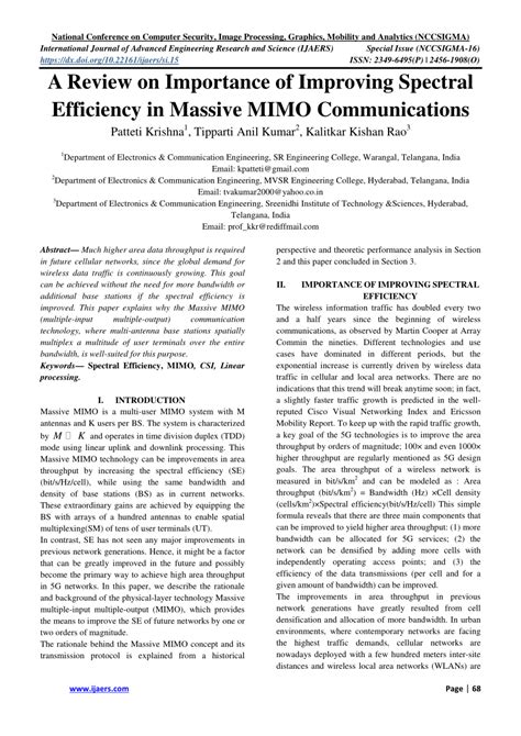 Pdf A Review On Importance Of Improving Spectral Efficiency In