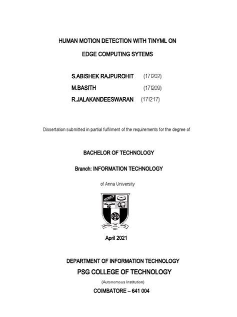 Human Motion Detectionreport Pdf Artificial Neural Network Deep